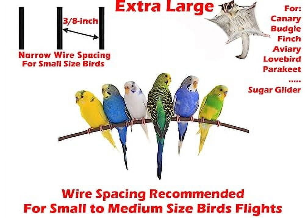 X-Large Breeder Breeding Bird Flight Home 3/8-inch Tight Bar Spacing ...