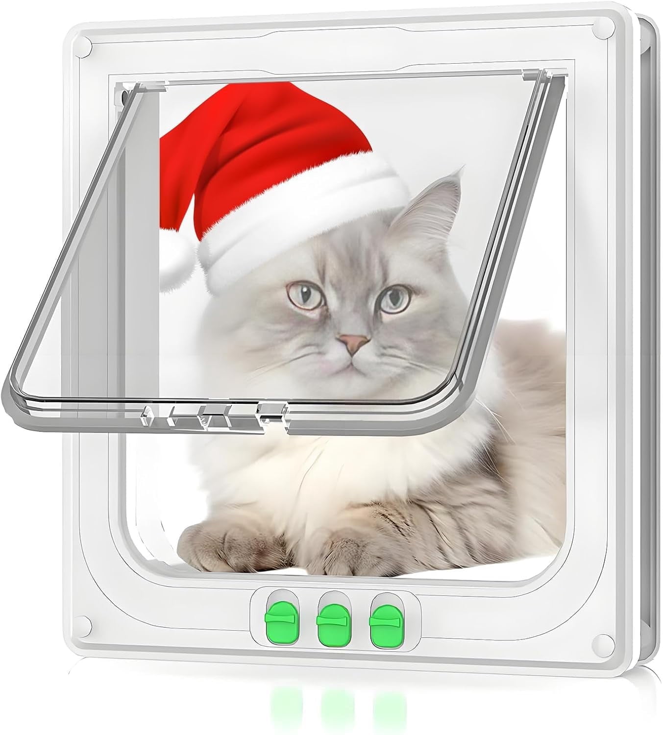 X-Large Cat Door( 11.02" x 9.8"), Exterior Door, 4 Way Locking Cat Flap ...