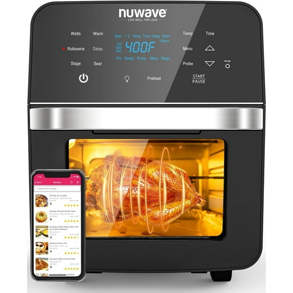 X-Large Family Size 15.5Qt Air Fryer Oven with Rotisserie Basket ...