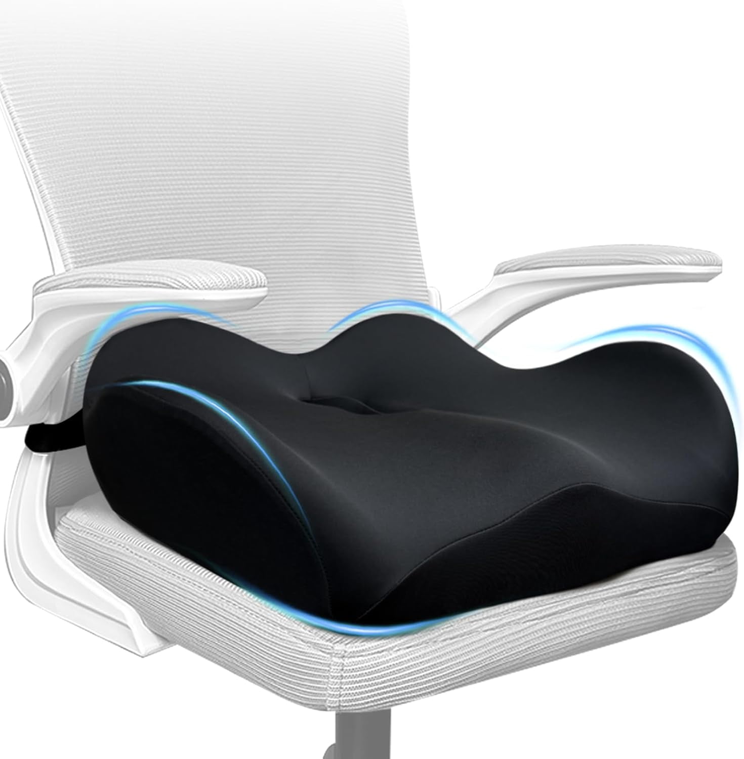 X Large Memory Foam Seat Cushions for Office Chairs, Long Sitting ...