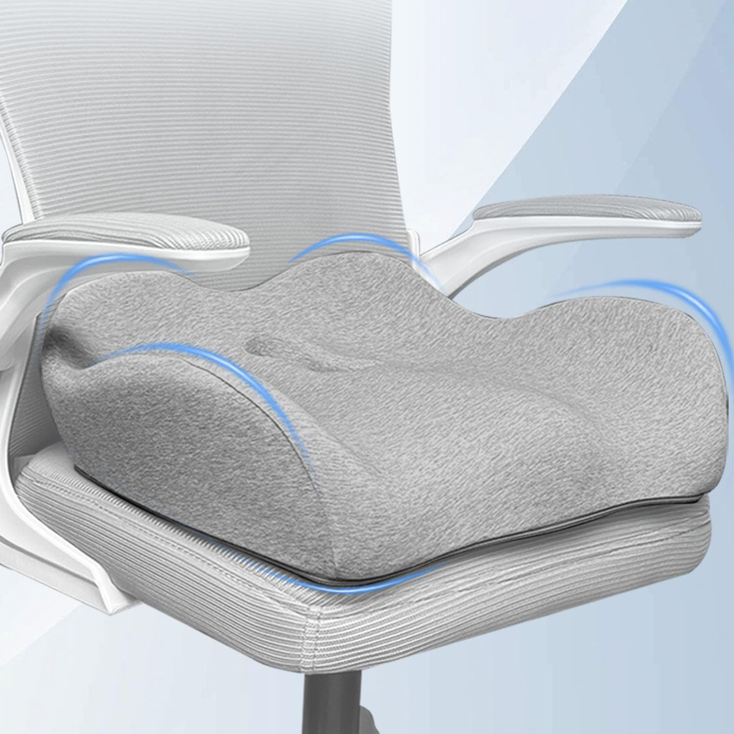 X Large Memory Seat Cushions for Office Chairs, Long Sitting Pressure ...