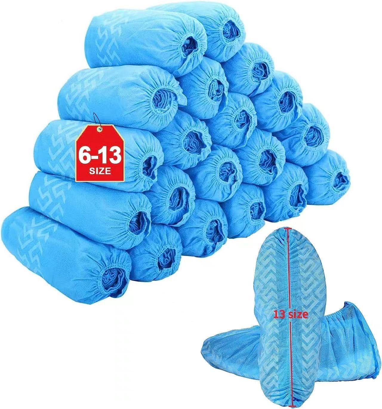 X-Large Shoe Covers Disposable 200 Pack (100 Pairs),Fit Shoe Sizes to ...
