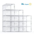 X-Large Shoe Storage Boxes,12 Pack Shoe Storage Organizer,Clear ...