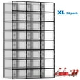 Extra Large Shoe Storage Box, 24-Pk Stackable Rack, Organizer with ...