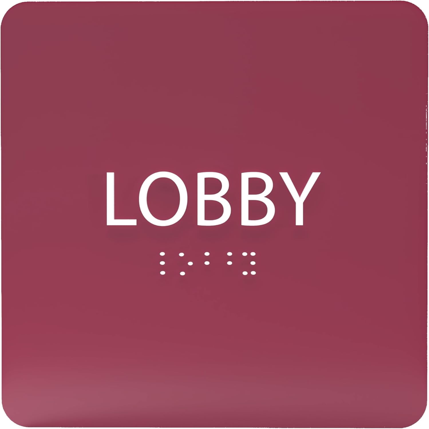 X Lobby Sign - Compliant Tactile Grade 2 Braille Text Wall - Display ...