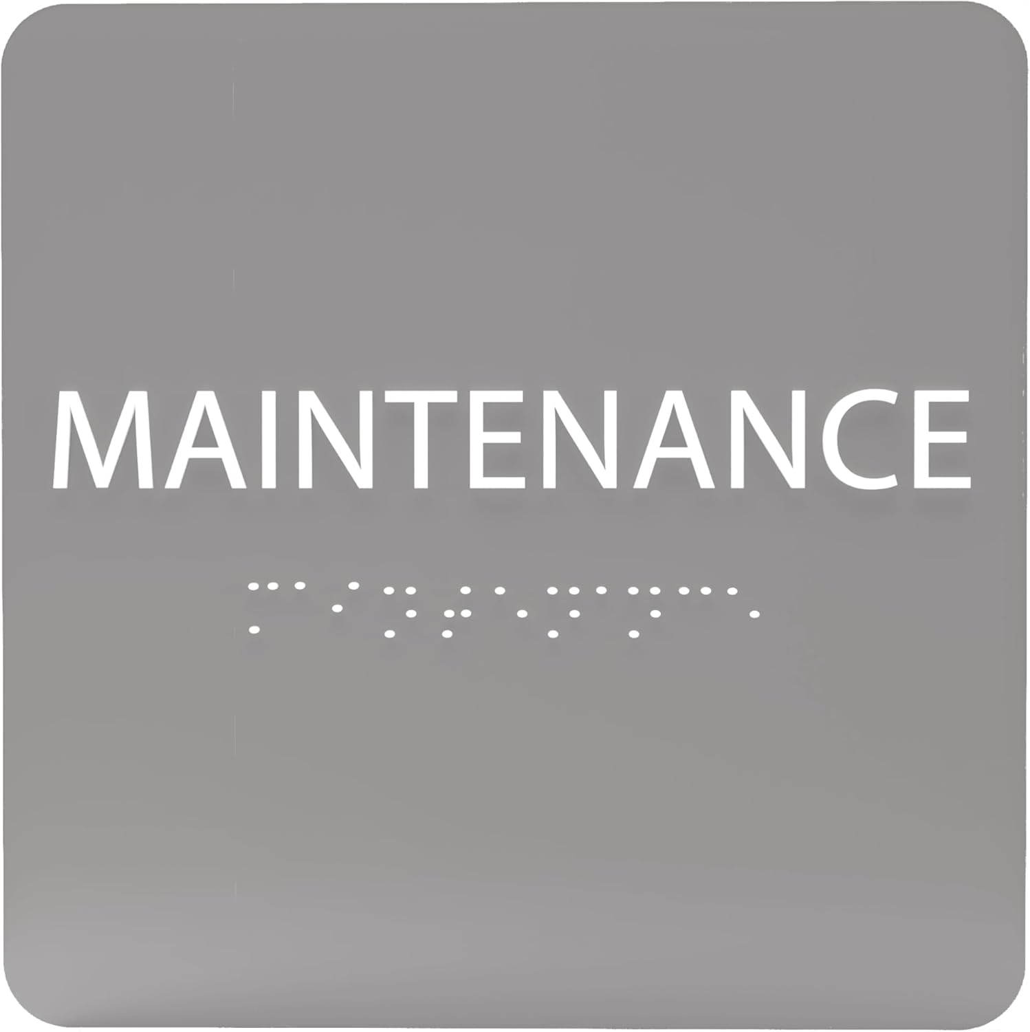X Maintenance Room Sign - Compliant Tactile Grade 2 Braille Text Wall ...