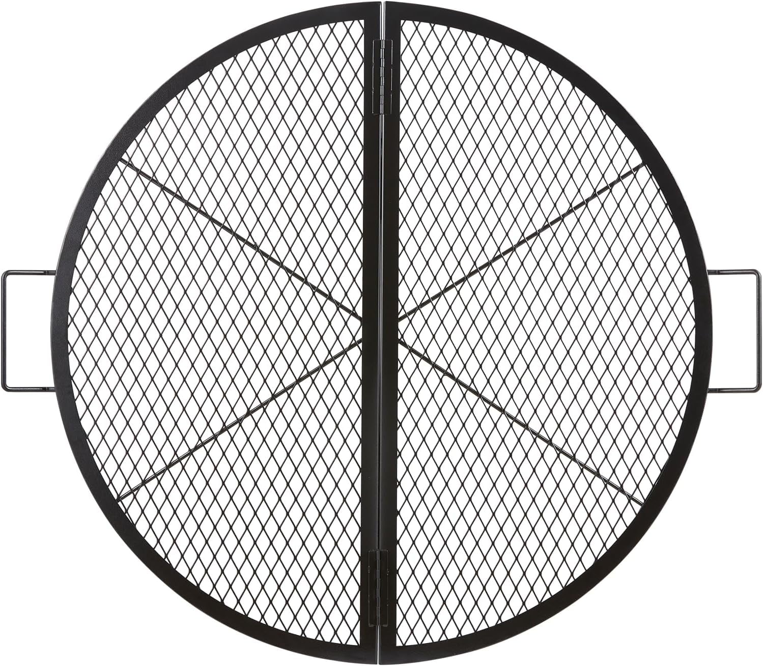 X-Marks Fire Pit Grill Grate, Foldable Round Cooking Grate, Heavy Duty ...