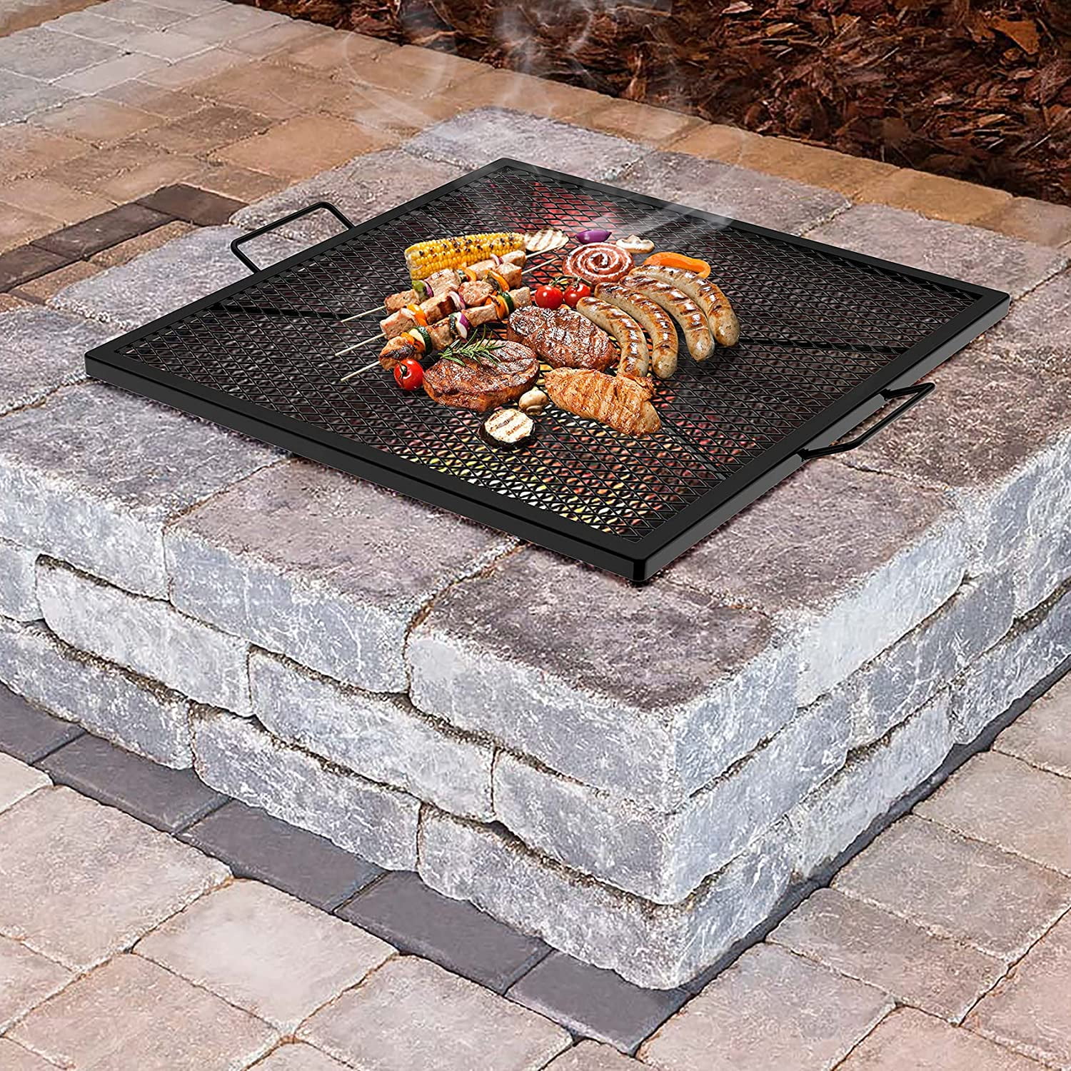 X-Marks Square Fire Pit Cooking Grate, 30-Inch - Walmart.com