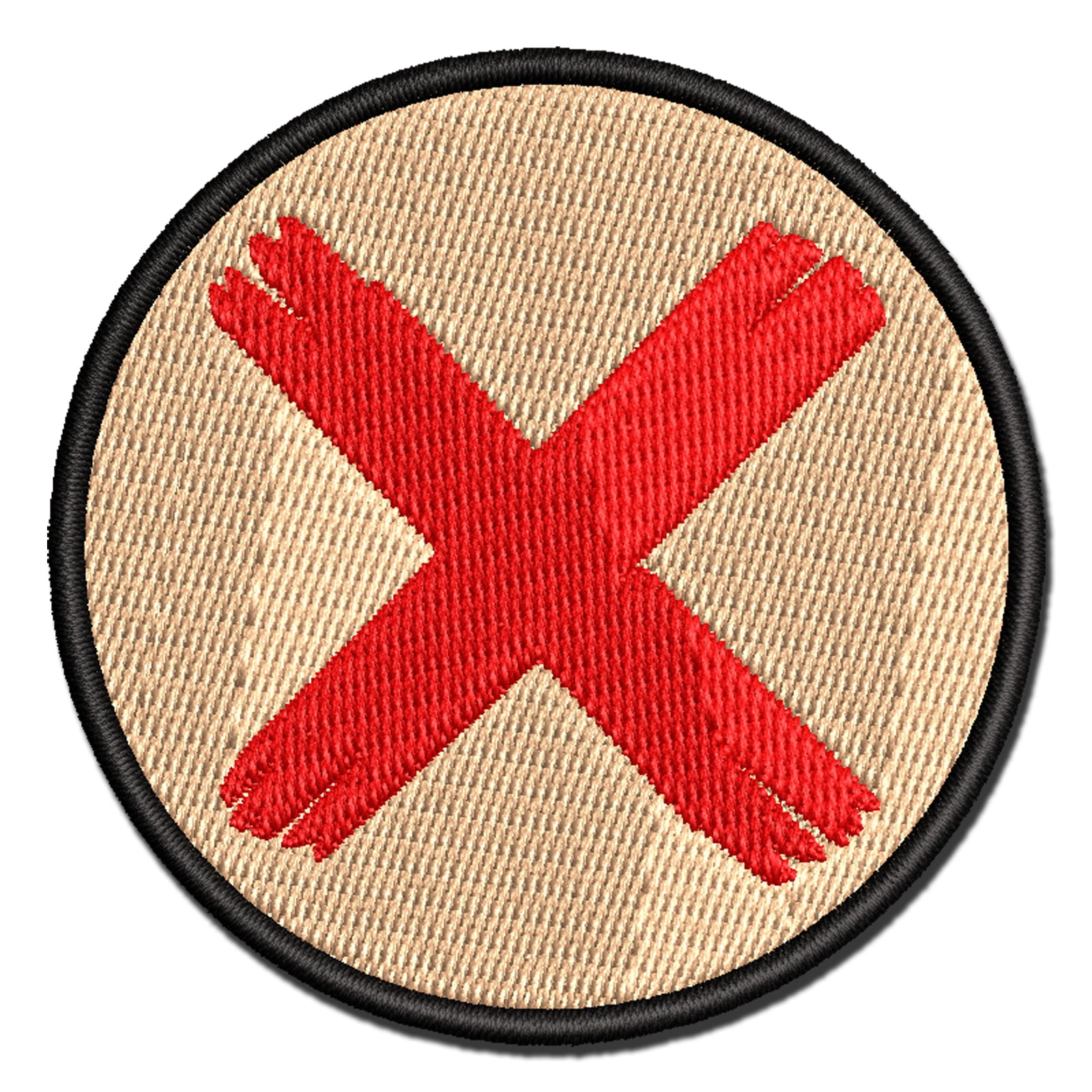 X Marks the Spot Treasure Map Applique Multi-Color Embroidered Hook ...