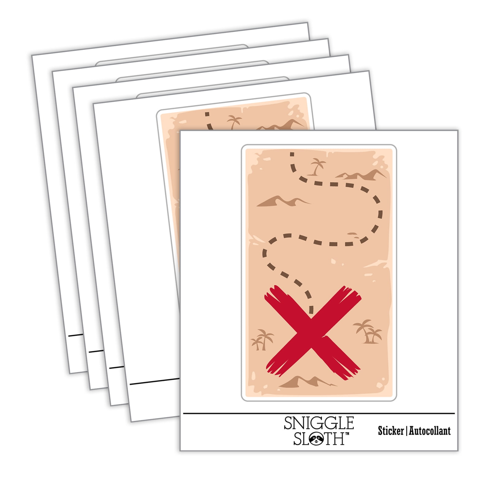 X Marks the Spot Treasure Map Car Window Bumper Water Bottle Phone ...