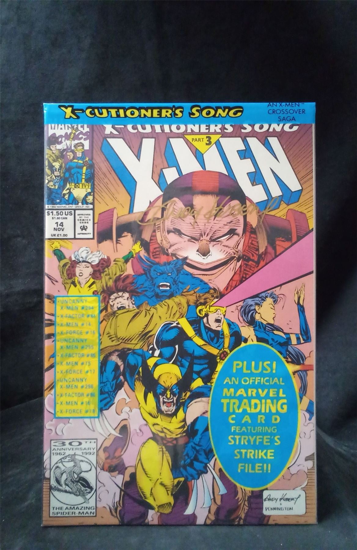 Pre-Owned X-Men #14 1992 *signed* Marvel Comics Comic Book - Walmart.com
