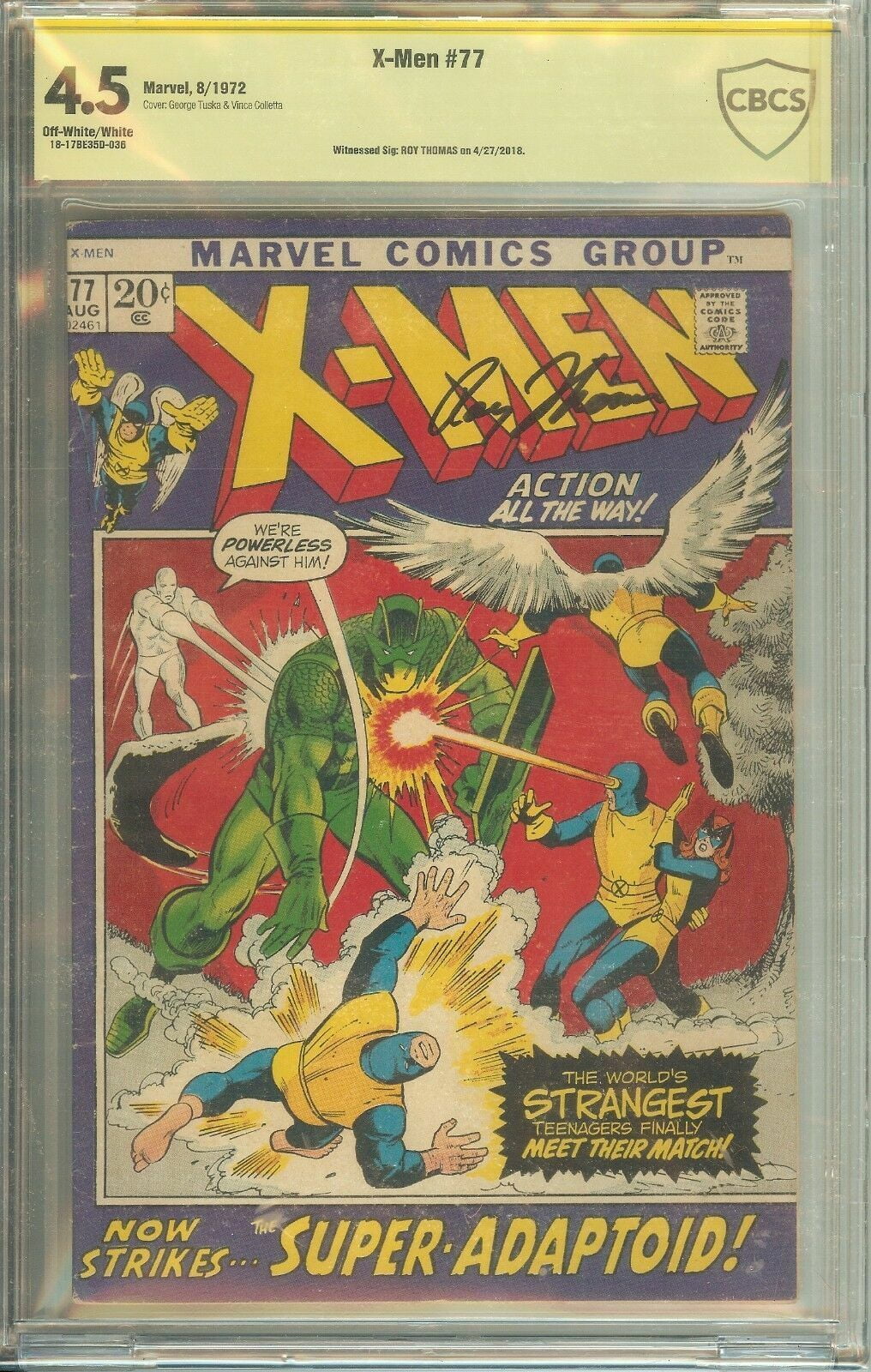 X-Men #77 CBCS 4.5 Signed Roy Thomas - Walmart.com