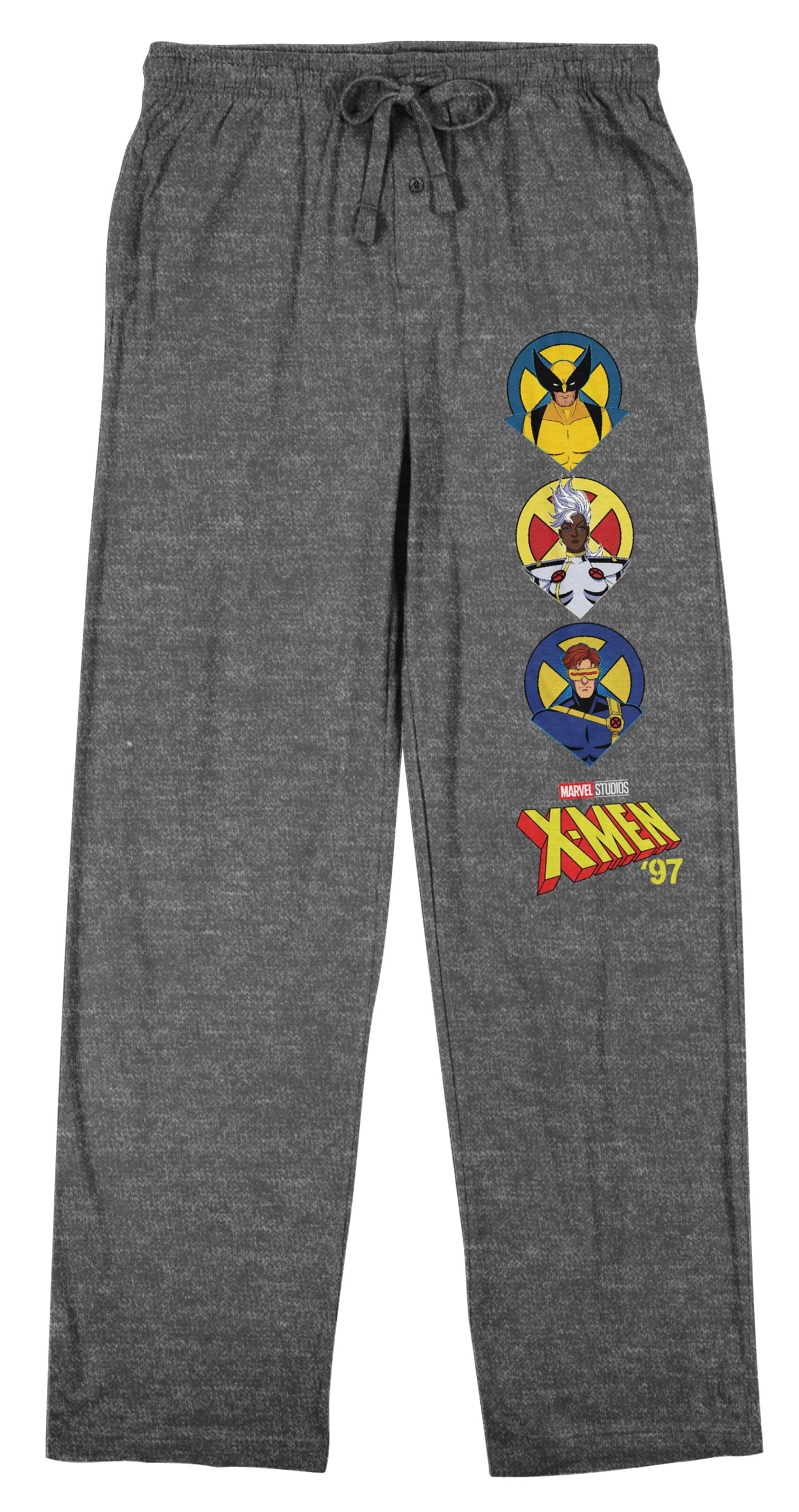 X-Men ‘97 Wolverine Storm & Cyclops In Logos Men’s Gray Heather Sleep ...