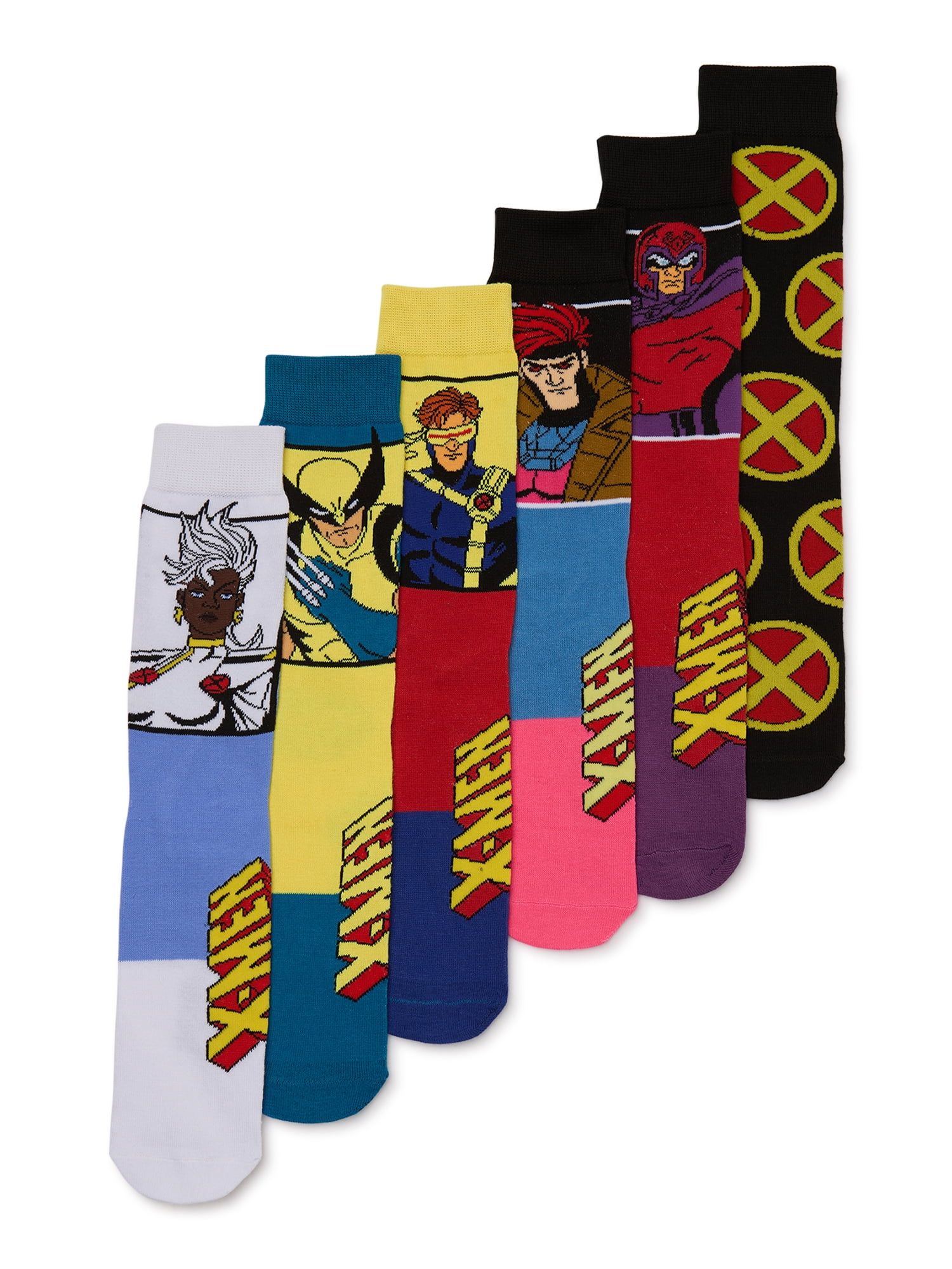 X-Men Men’s Crew Socks, 6-Pack - Walmart.com