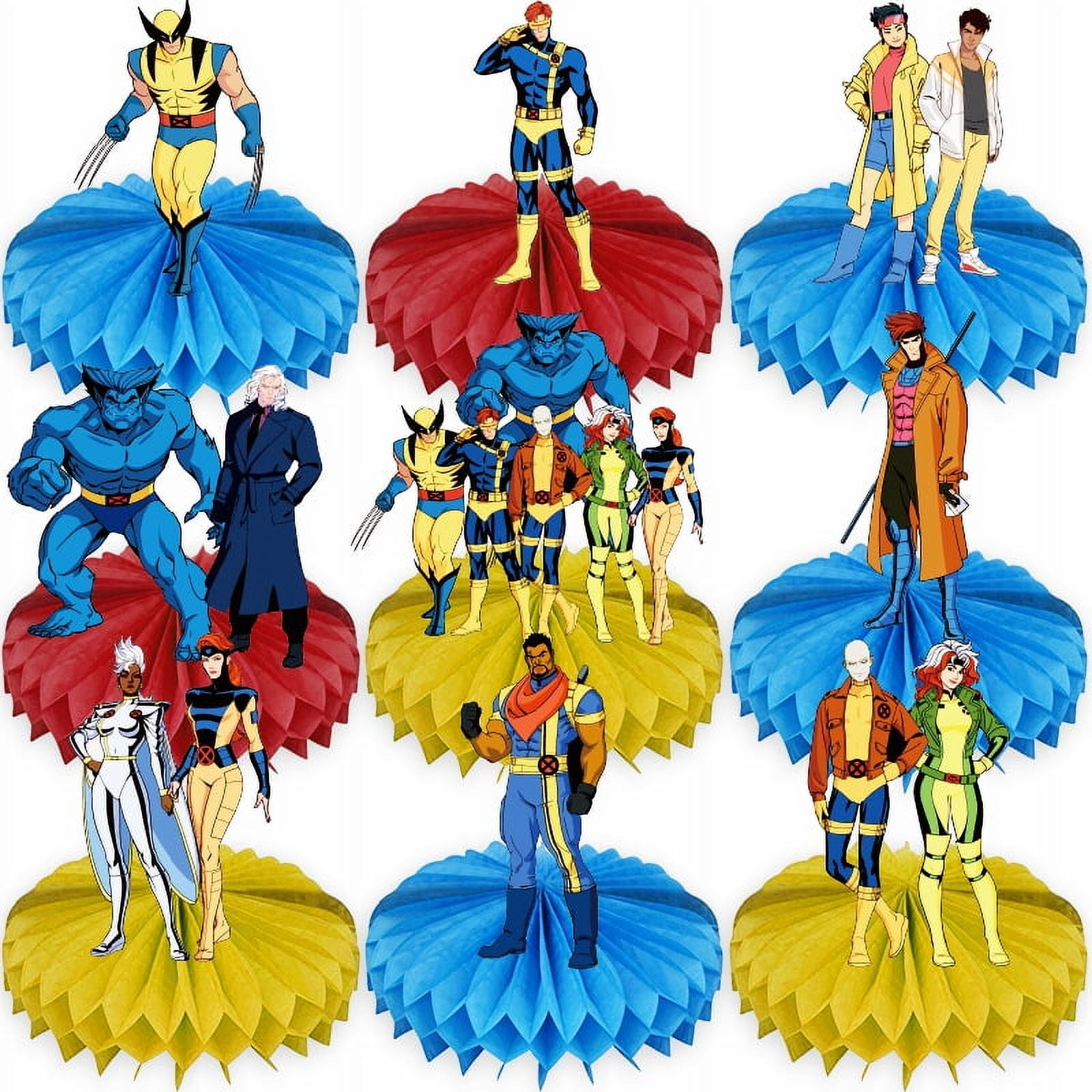 X-Men Party Decoration Honeycomb Center Decoration, Party Supplies 3D ...