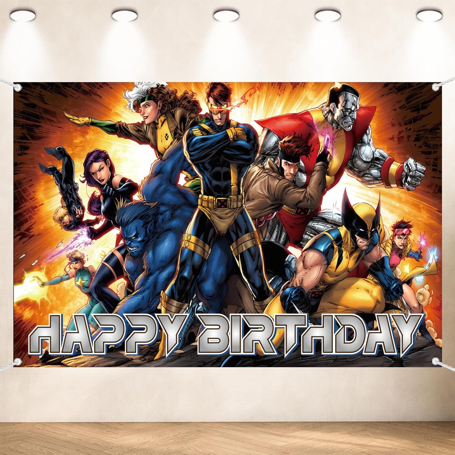 X-Men Party Supplies, Happy Birthday Party Decorations, Large 5 X 3 FT ...