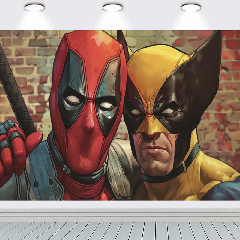 X-Men Wolverine Birthday Party Supplies Banner Backdrop Background ...
