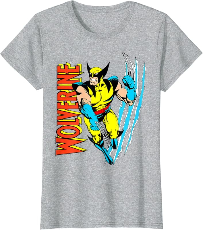 X-Men Wolverine Vintage Claw Slice Graphic T-Shirt - Walmart.com