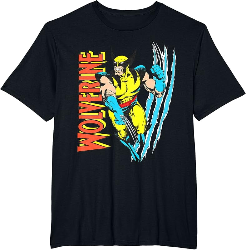 X-Men Wolverine Vintage Claw Slice Graphic T-Shirt - Walmart.com