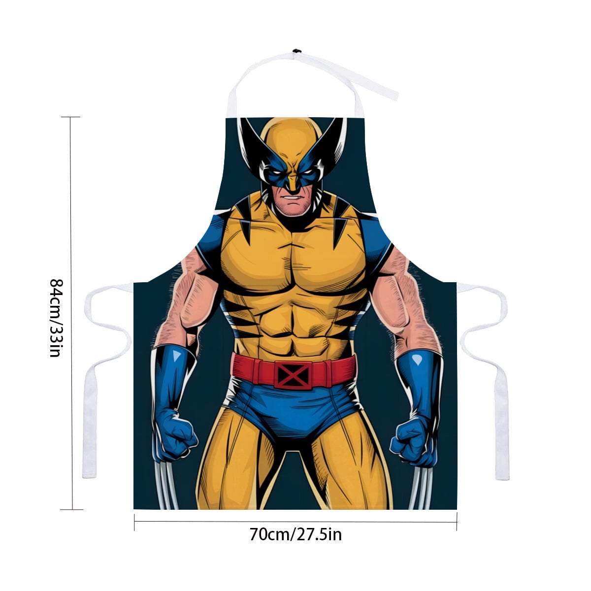 X-Men Wolverine apron featuring pockets and waterproof fabric, suitable ...