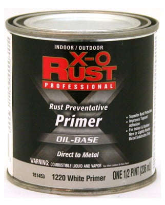 X-O Rust 1/2 PT Interior/Exterior White Metal Primer, Each - Walmart.com
