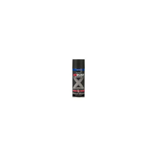 X-O Rust XOP18-AER Anti-Rust Enamel Spray Paint & Primer, Black Satin ...