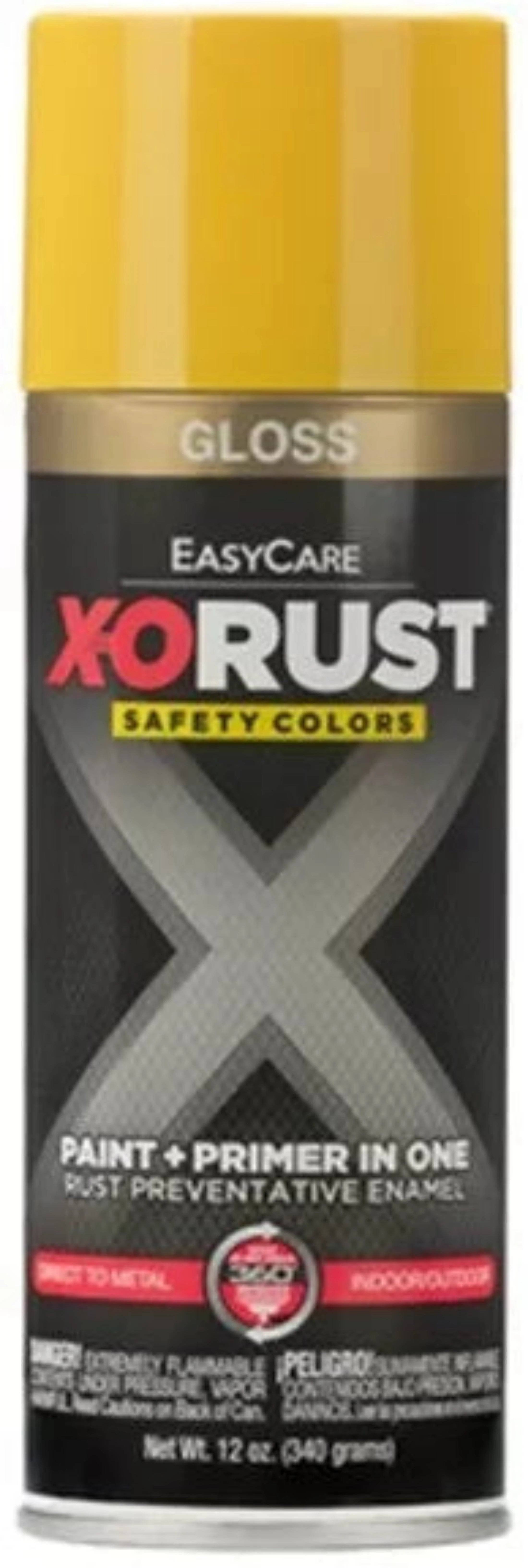 X-O Rust XOP4-AER 12 oz Can of Gloss Safety Yellow Anti-Rust Enamel ...