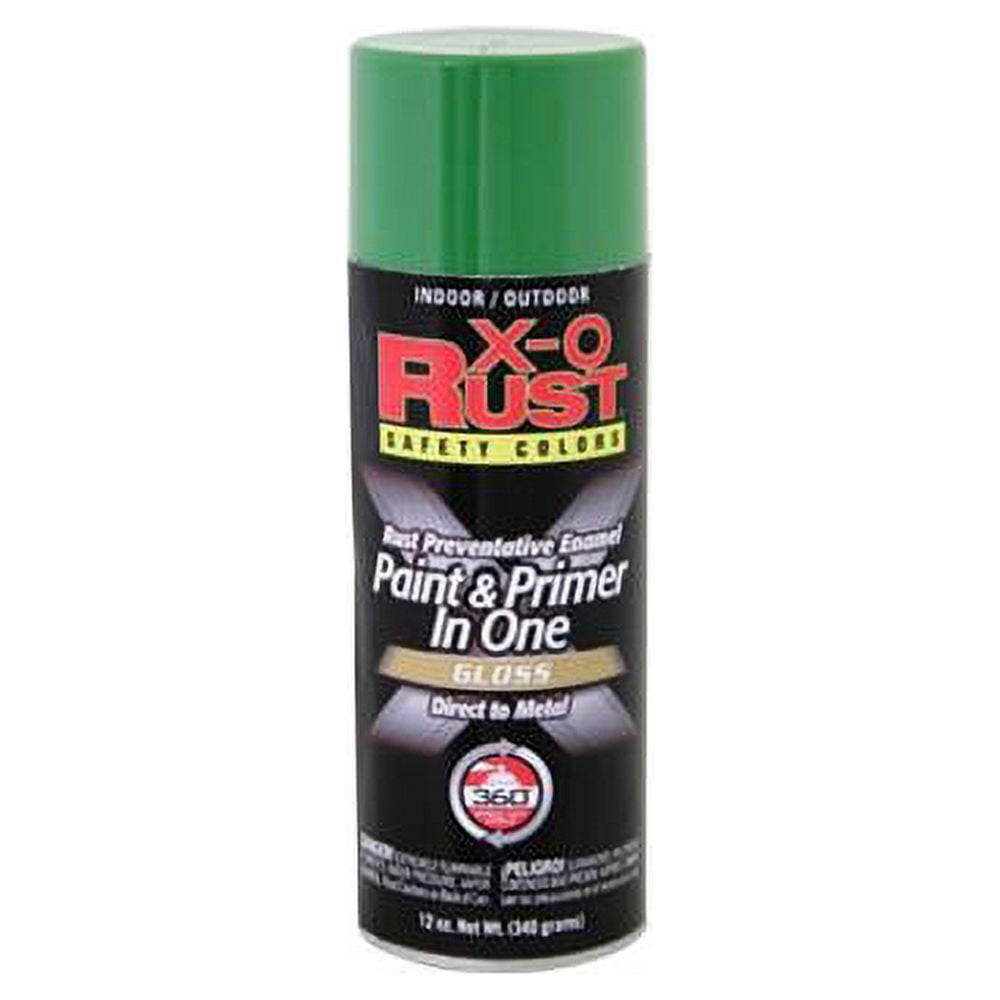 X-O Rust XOP47-AER Anti-Rust Enamel Spray Paint & Primer, Safety Green ...