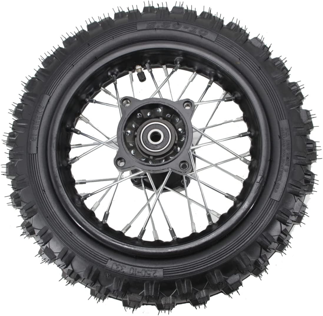 X-PRO 10" Rear Wheel Rim Tire 2.5-10 with 12mm Bearing Assembly for ...
