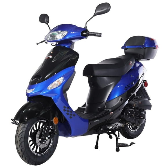 X-Pro Brand New Milos 50 Moped Scooter with 10" Aluminum Wheels, Rear ...