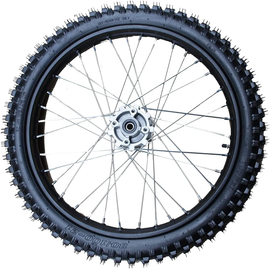 X-PRO 21" Front Rim Tire Assembly, 80/100-21, Fit 15mm Axle for Dirt ...
