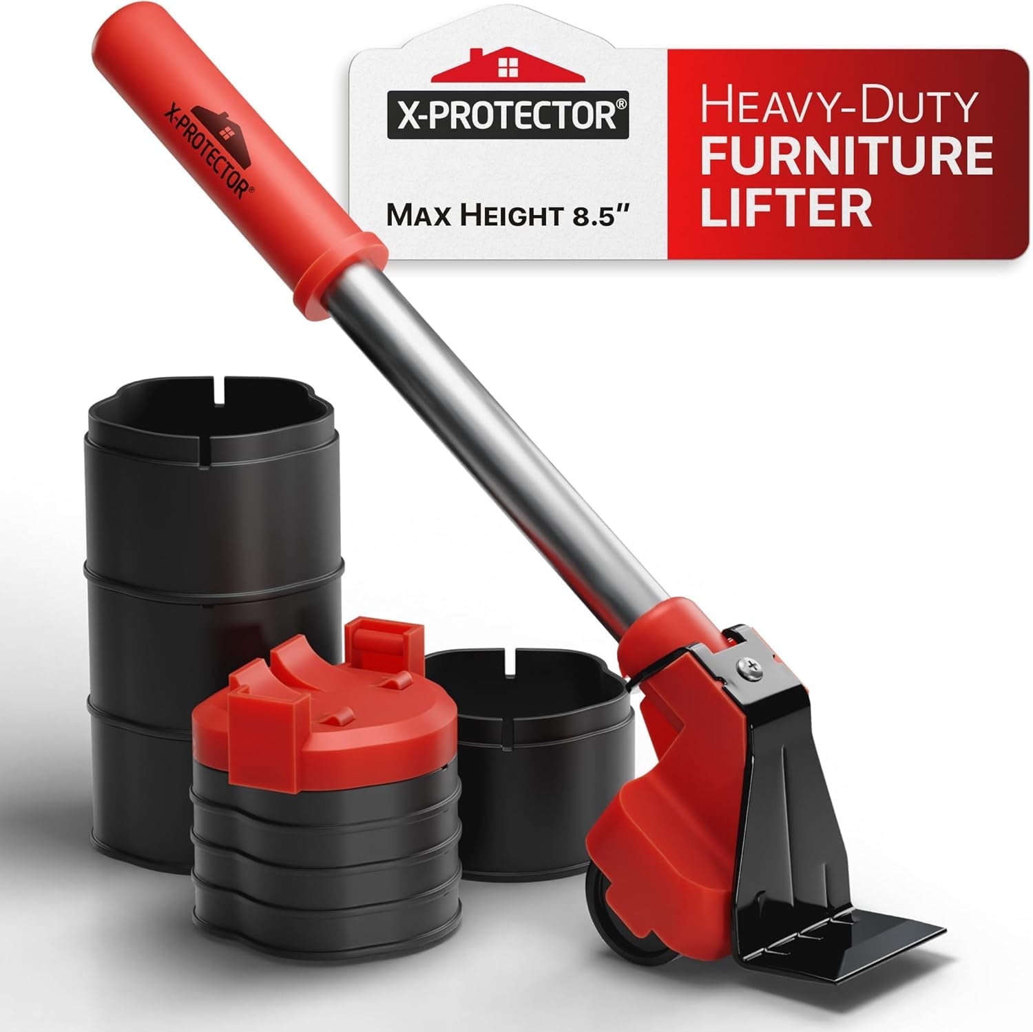 X-PROTECTOR Furniture Lifter Tool - 8.5” Adjustable Jack for Lifting ...