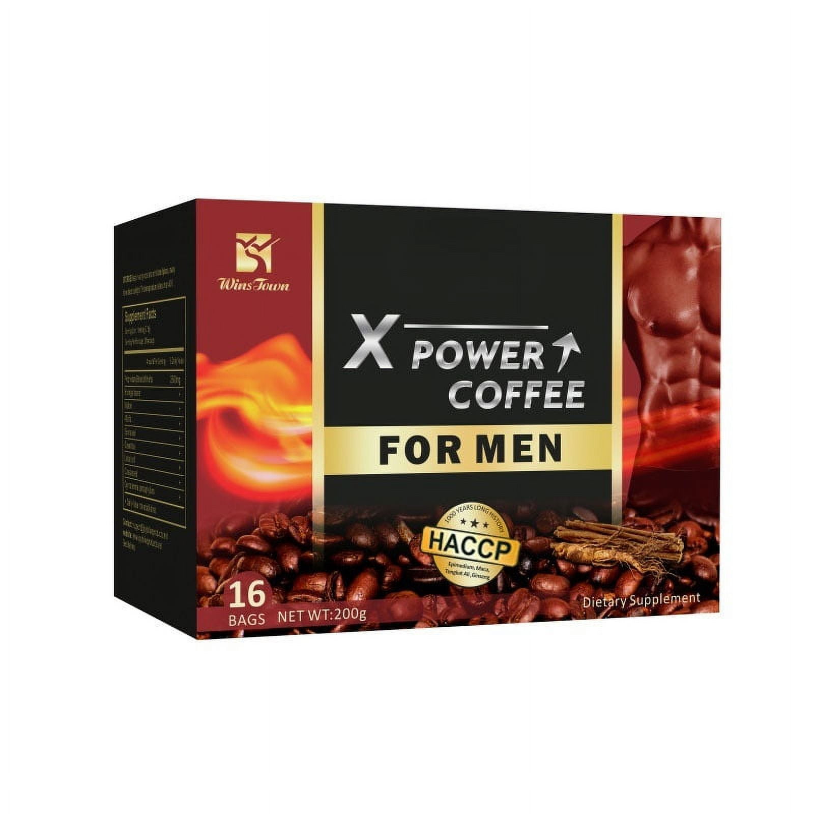 X Power Coffee for Men, X Power Coffee for Men Ginseng Maca, Boost ...