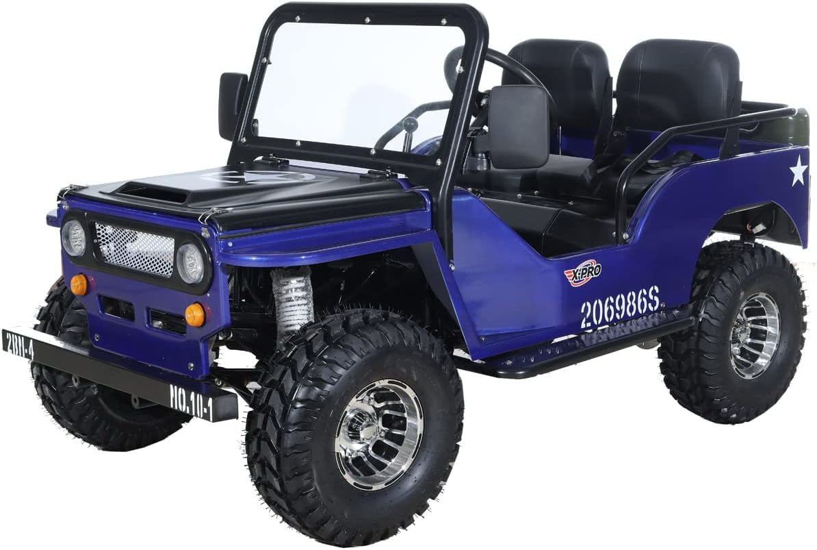 X-Pro 125cc Jeep Go Kart, 3-Speed Semi-Automatic Transmission w/Reverse ...