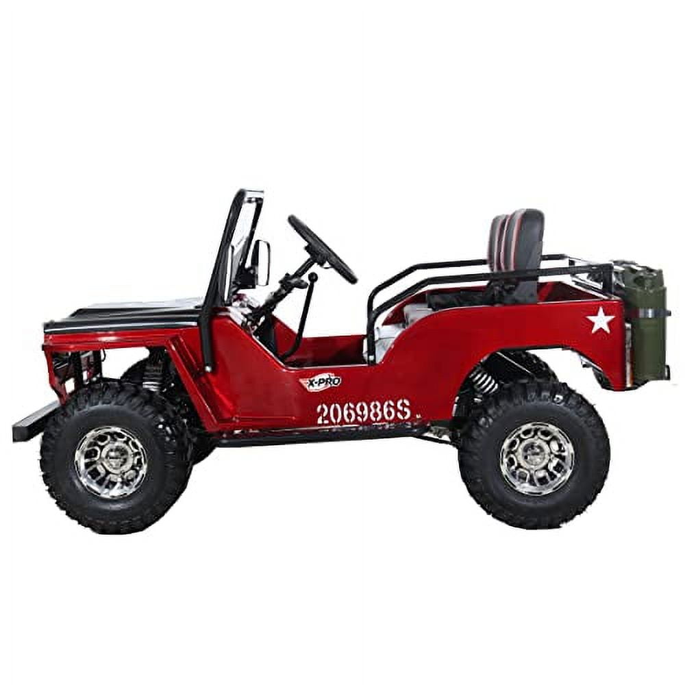 X-Pro 125cc Jeep Go Kart, 3-Speed Semi-Automatic Transmission w/Reverse ...