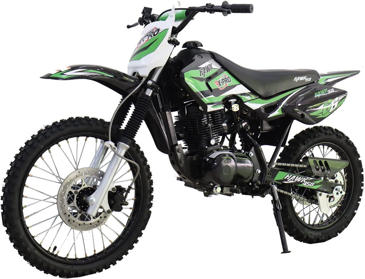 X-Pro Hawk 150cc Youth Gasoline Powered Dirt Bike, Manual 5-Speed ...