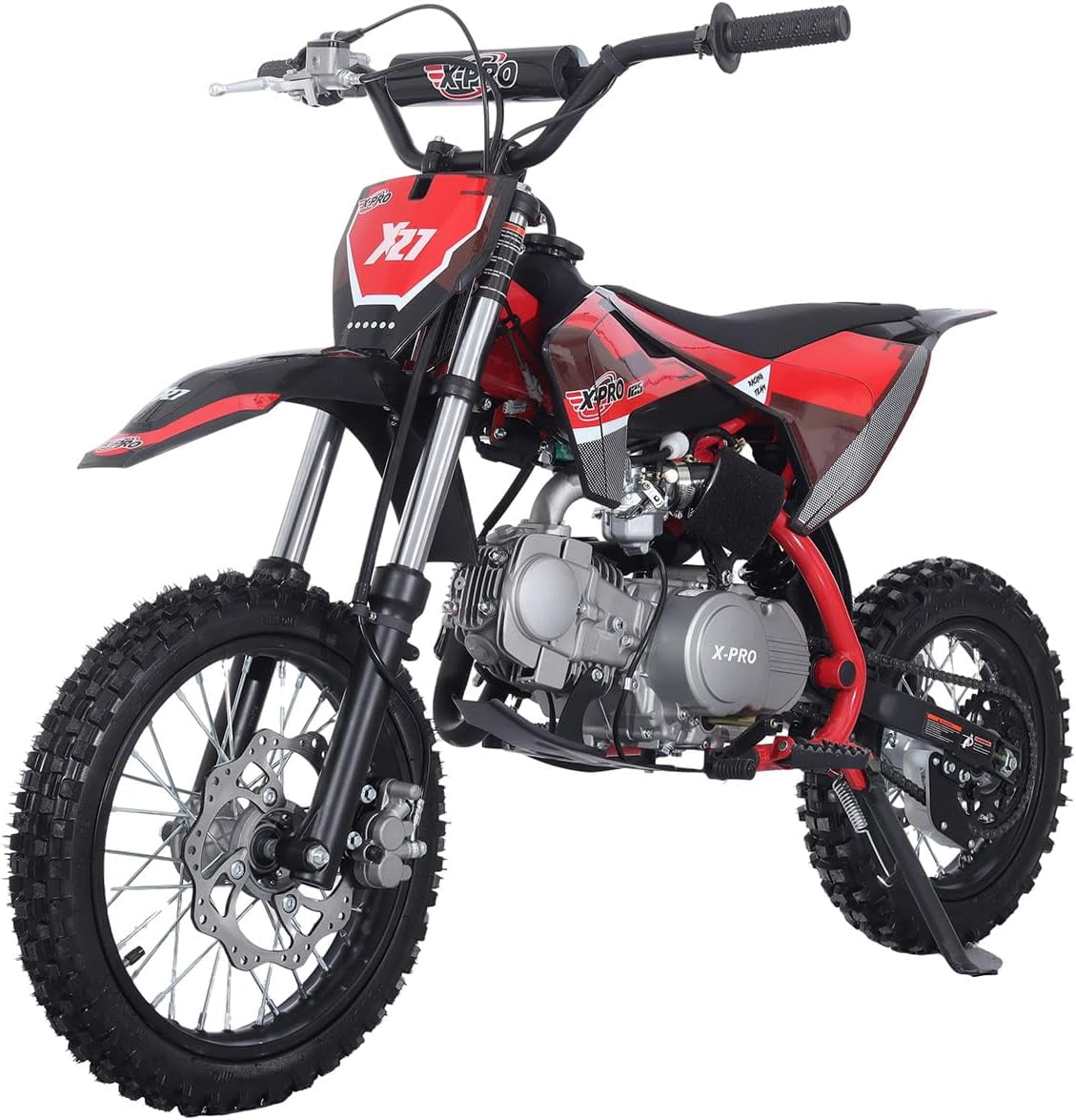 "X-Pro 125cc Semi-Automatic Gas Dirt Bike, Kick Start, 14""/12"" Tires ...