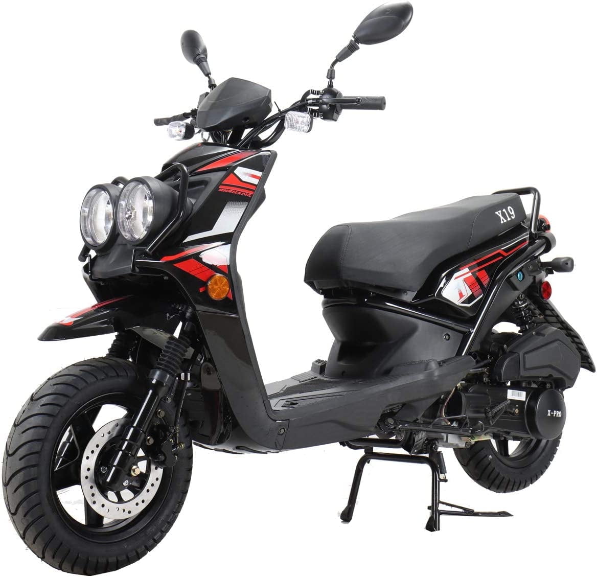 "X-Pro 150cc Gas Moped Scooter for Adults, Electric/Kick Start, Dual ...