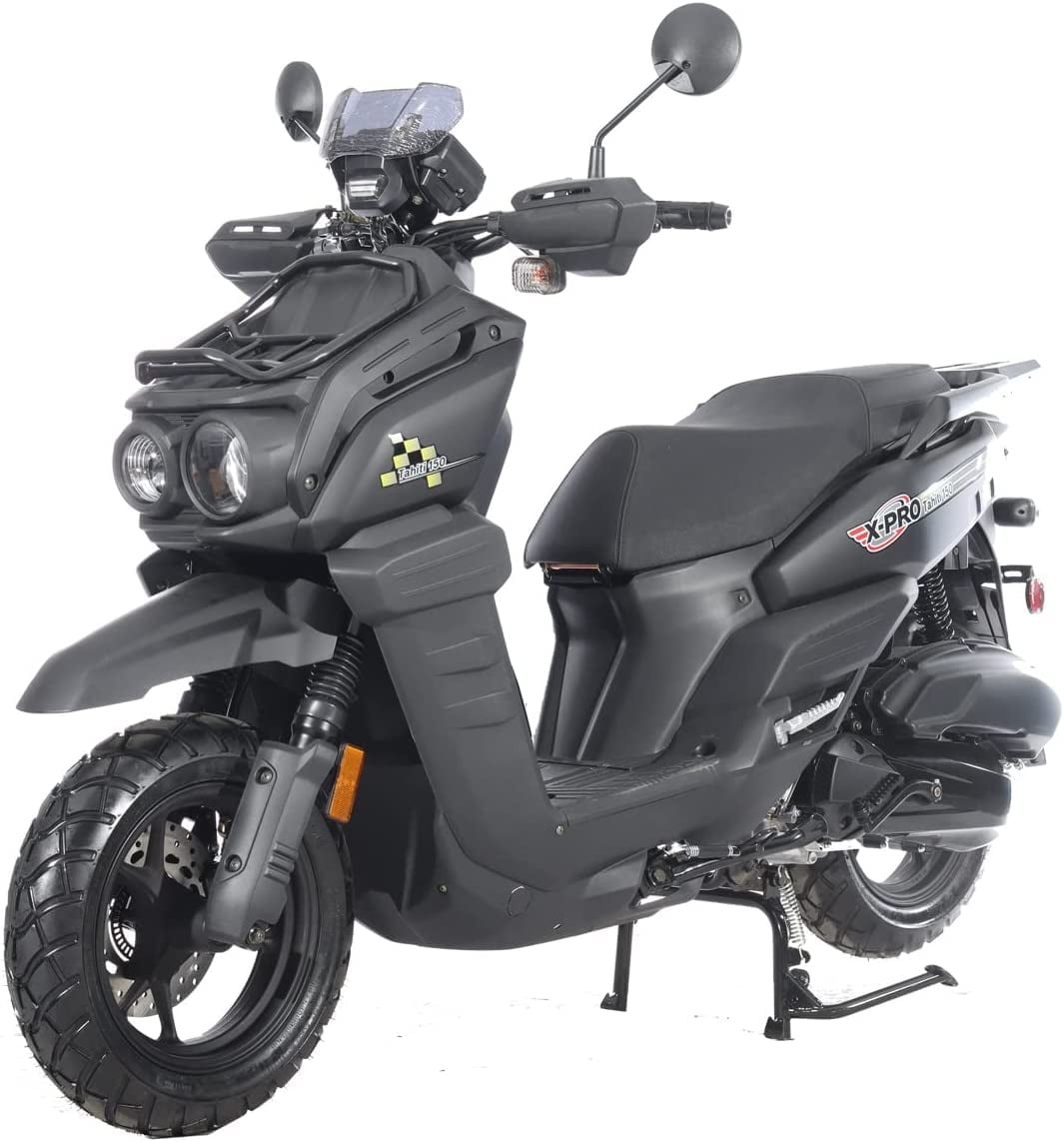 X Pro 150cc Gas Moped Motorcycle, 12" Aluminum Wheels, Electric/Kick ...