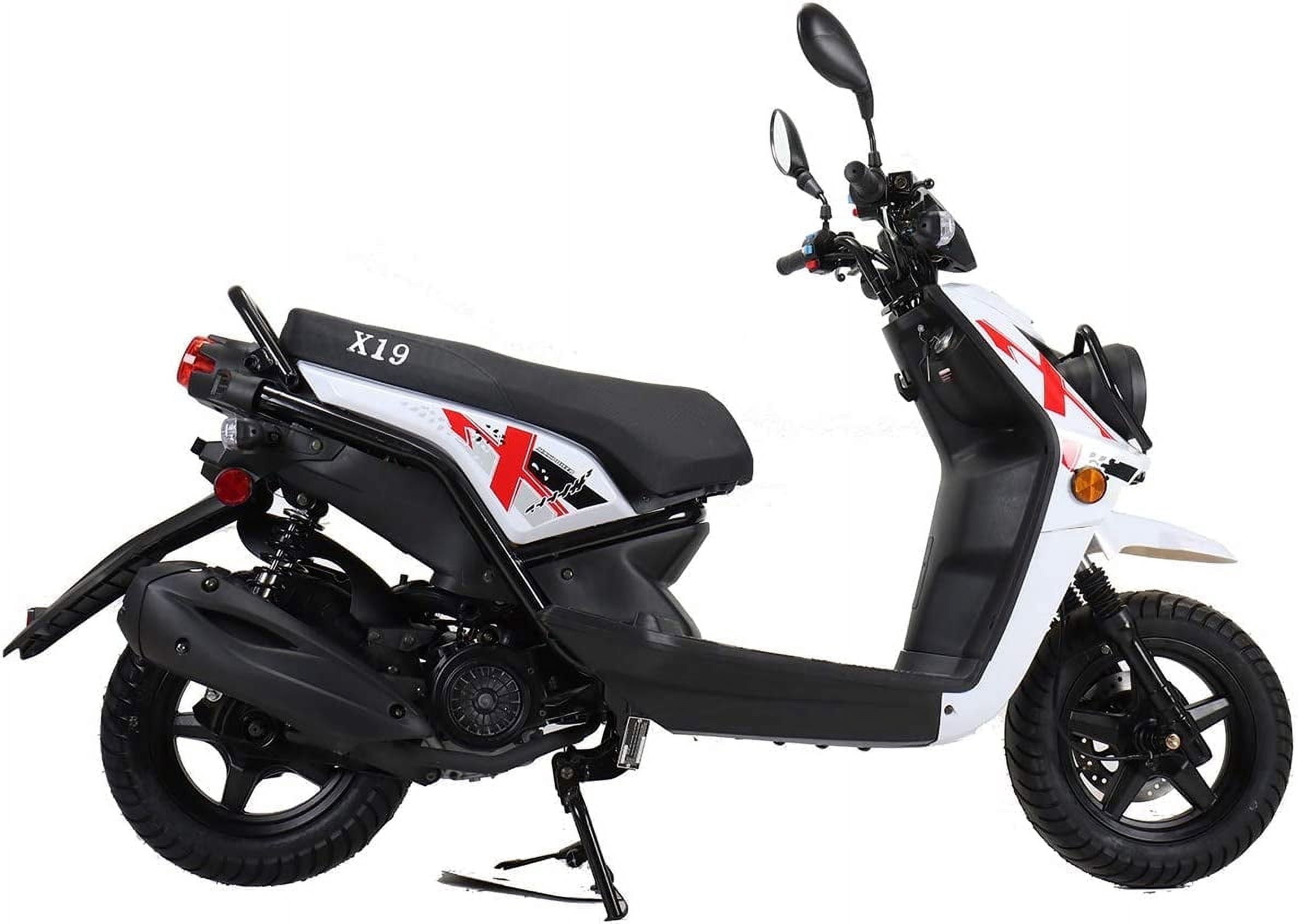 "X-Pro 150cc Gas Moped Scooter, 12"" Aluminum Wheels, Electric/Kick ...