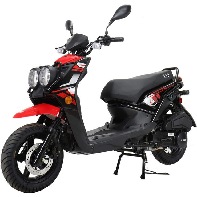 X-Pro 150cc Gas Moped Scooter for Adults, 12" Aluminum Wheels with Kick ...