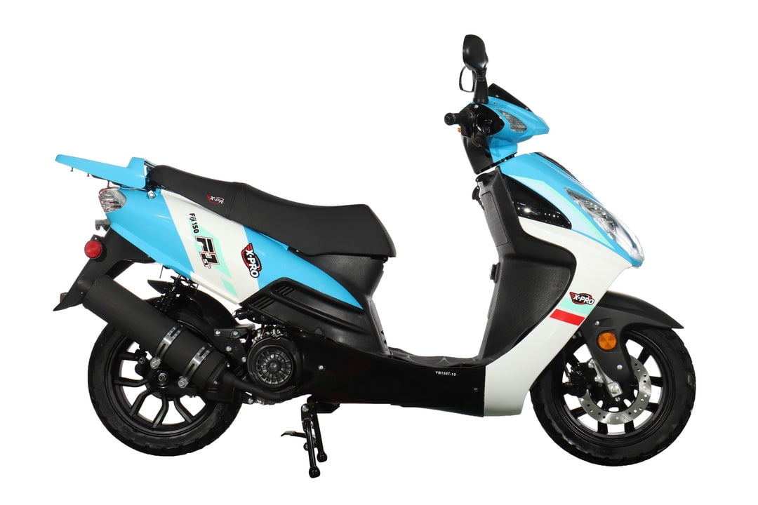 "X-Pro 150cc Gas Powered Moped Scooter with Electric/Kick Start, 13 ...