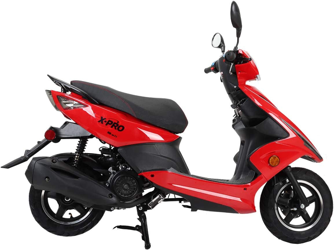 X-Pro 150cc Moped Scooter, Gas Powered, Air-cooled with Electric Start ...