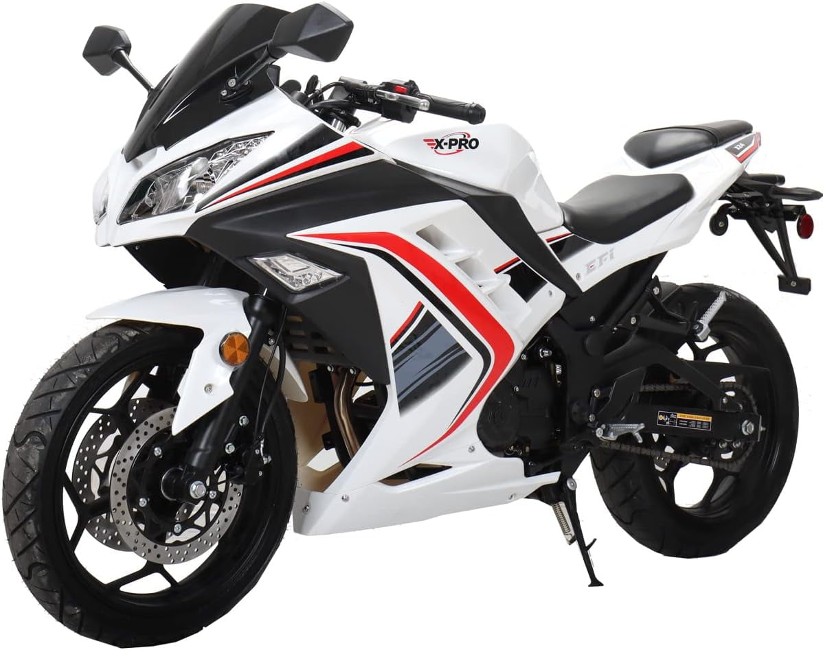 "X-Pro 250cc Gasoline Motorcycle, 6-Speed Manual, Electric Start, 17 ...