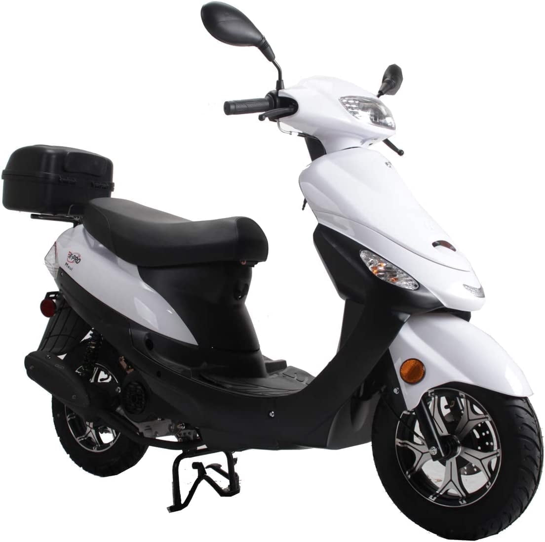 "X-Pro 50cc Gas Scooter, Kick/Electric Start, Street Moped, 10 ...