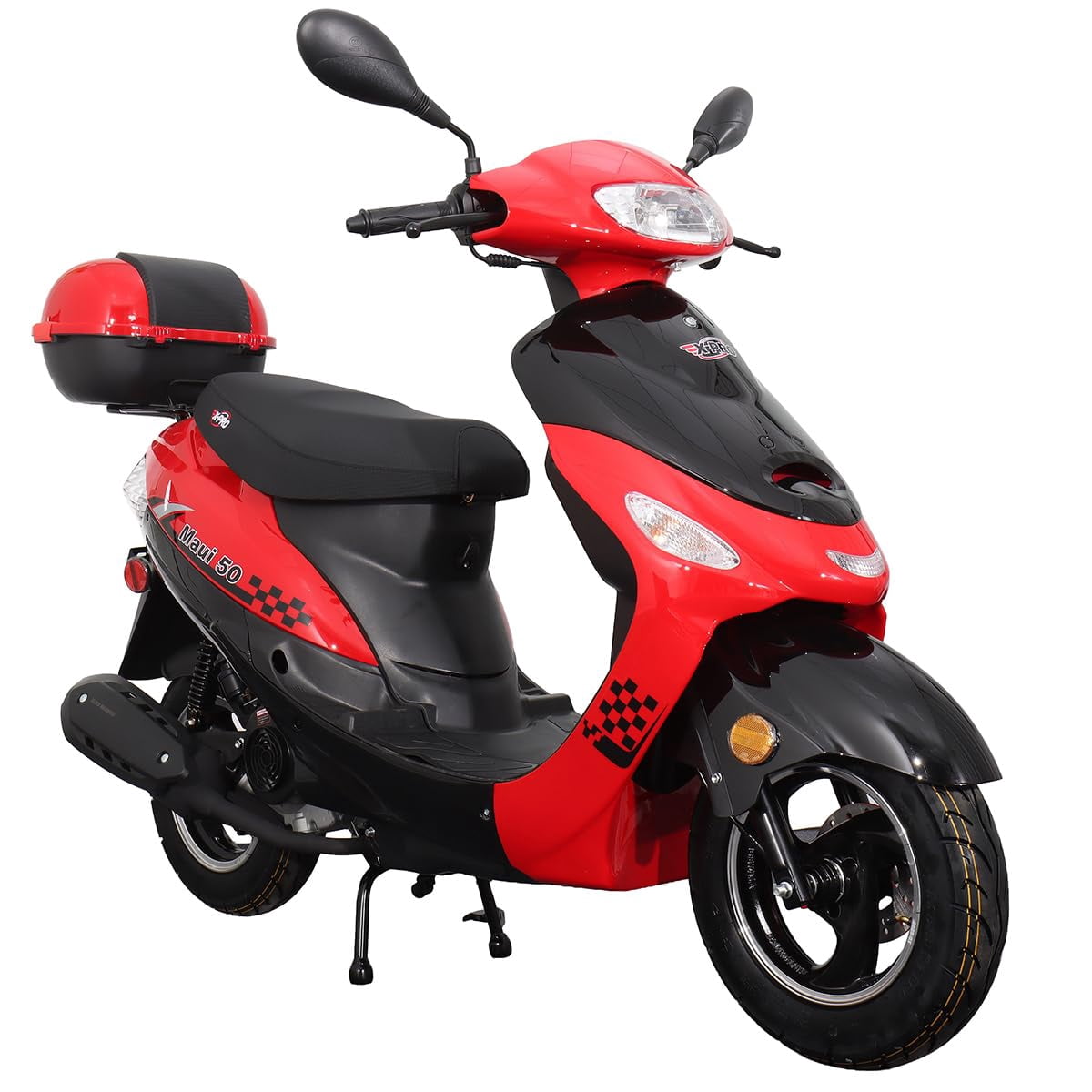 "X-Pro 50cc Gas Moped Scooter for Adults, Electric/Kick Start, 10 ...