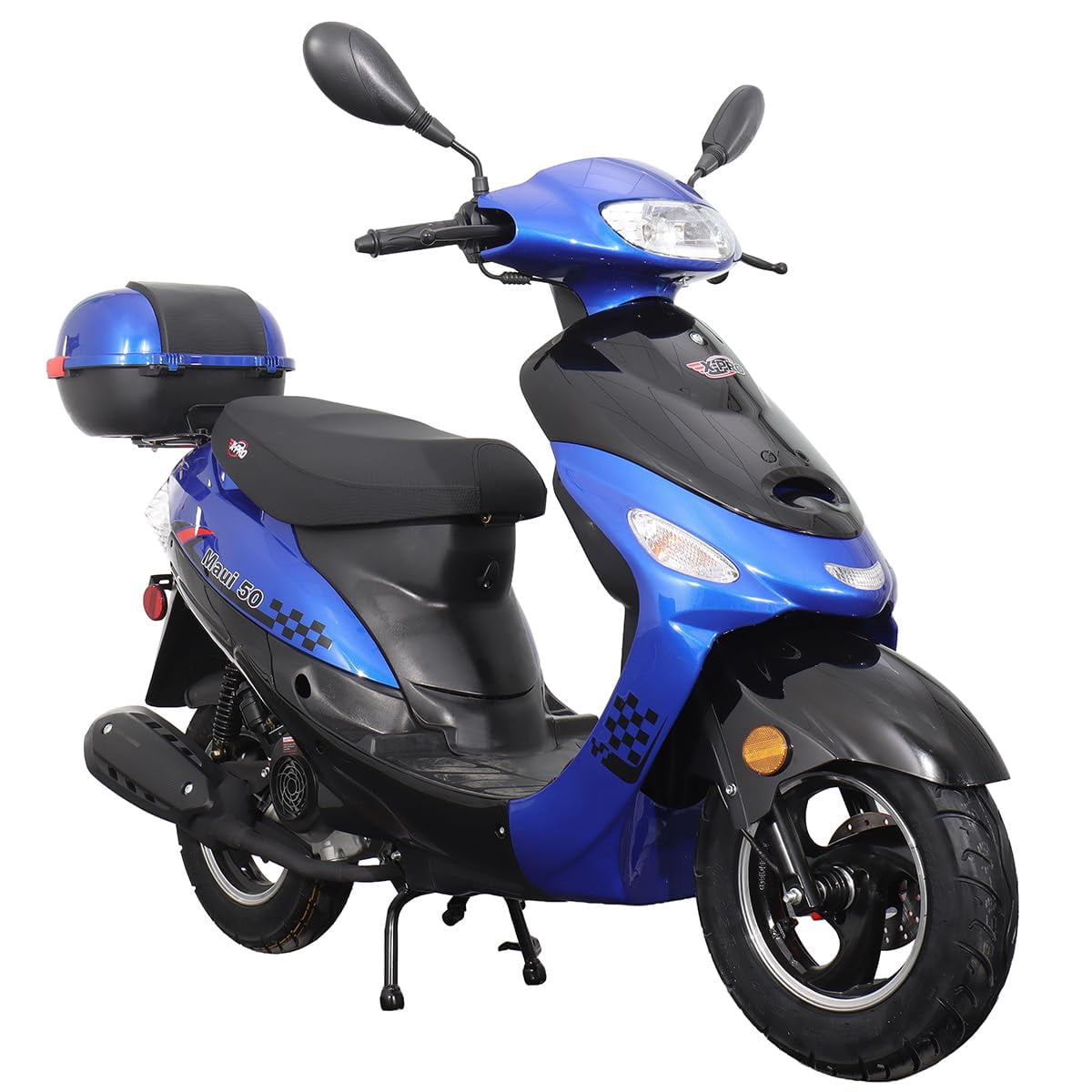 "X-Pro 50cc Gas Moped Scooter for Adults, Electric/Kick Start, 10 ...