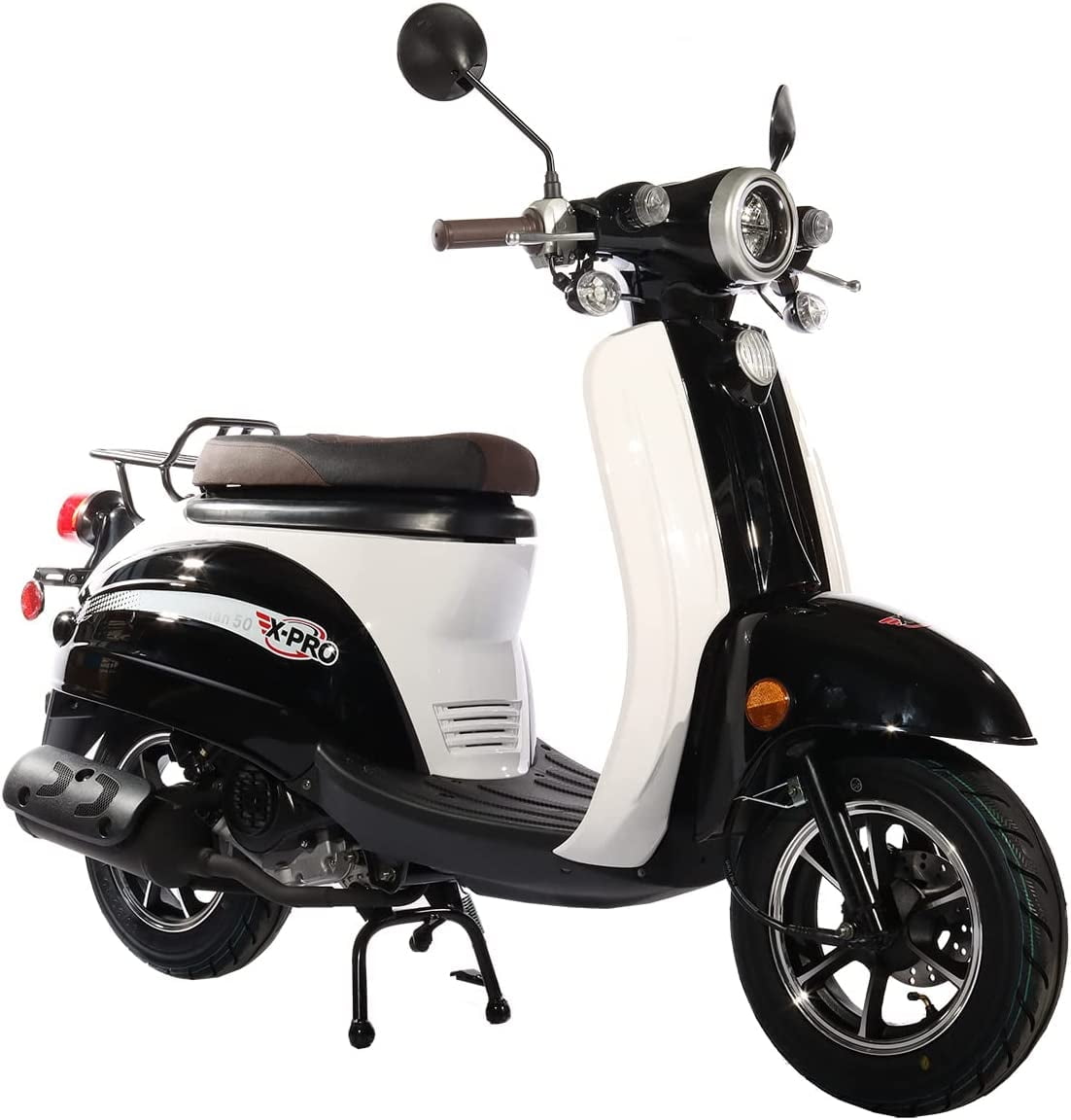 X-Pro Brand New 50cc Gas Moped Motorcycle with 10" Wheels, Electric ...