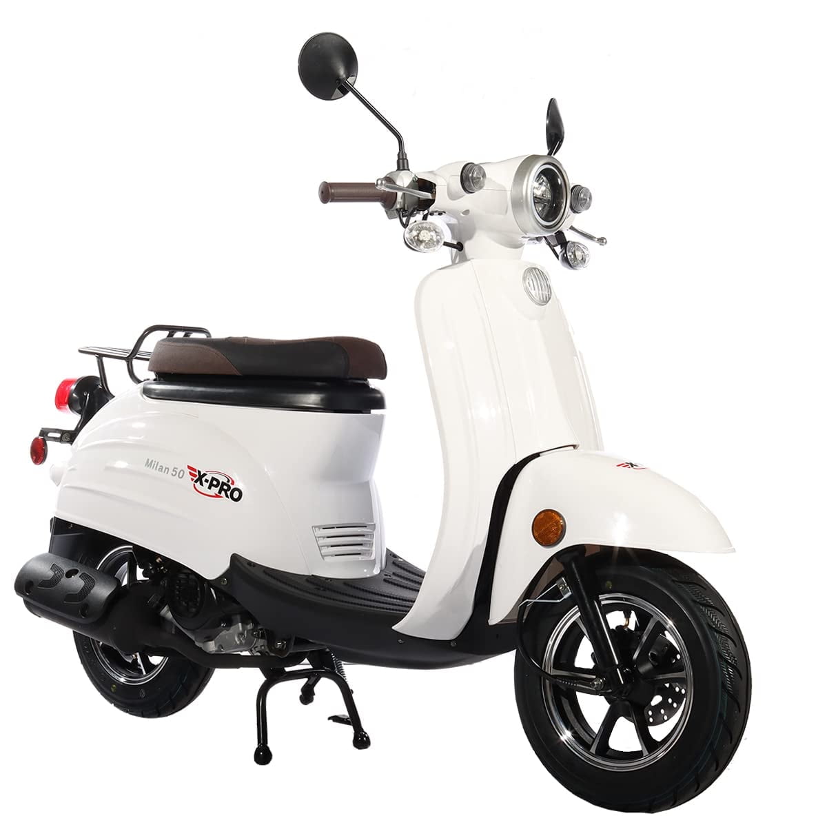 X-Pro 50cc Adult Moped Scooter with Electric/Kick Start, 10" Wheels ...