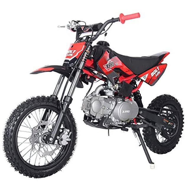 X-Pro Brand New Bolt 125cc Gas Pit Dirt Bike, 4-Speed Semi-Automatic ...